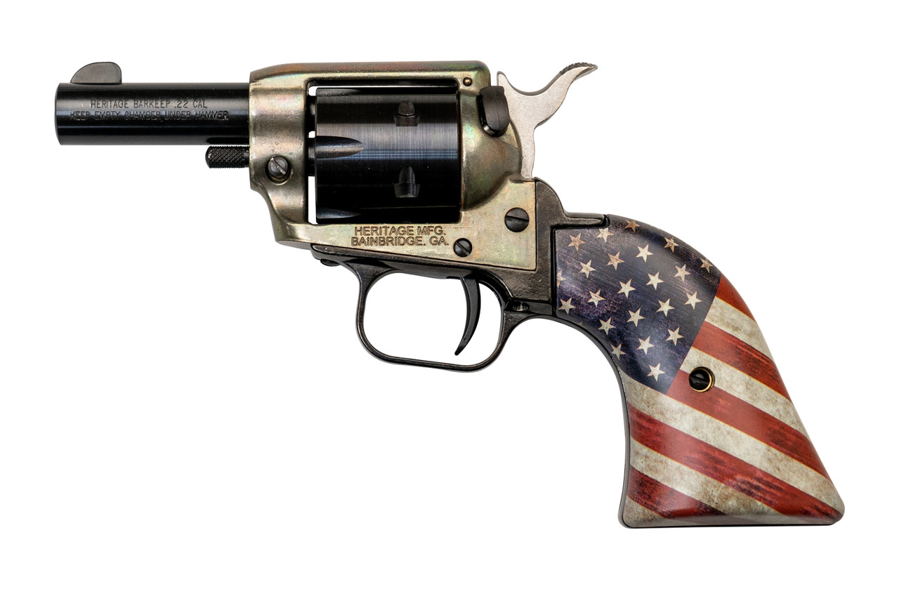 Buy Heritage Rough Rider Barkeep .22 LR, 2″ Barrel, US Flag Grips ...